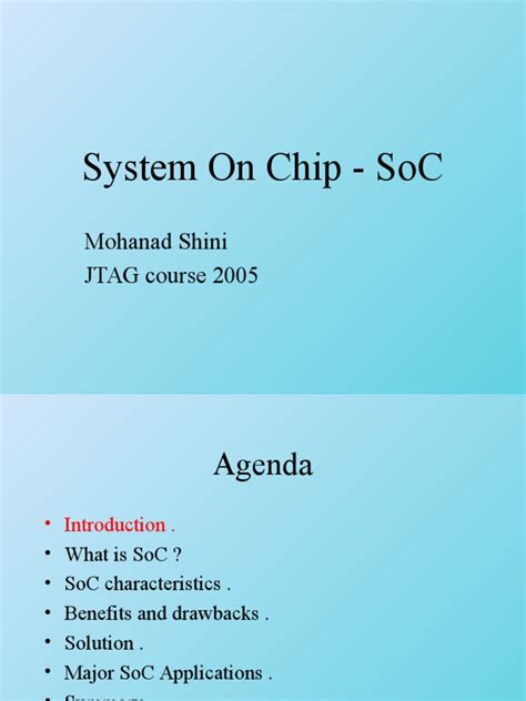 Soc System On Chip Overview Pdf System On A Chip Integrated Circuit