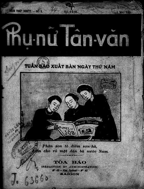 Phu Nu Tan Van 001 2may1929 Englishasasecondlanguage Võ Phi