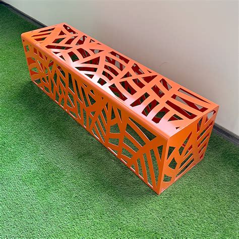 Wholesale New Design Perforated Backless Metal Outdoor Bench