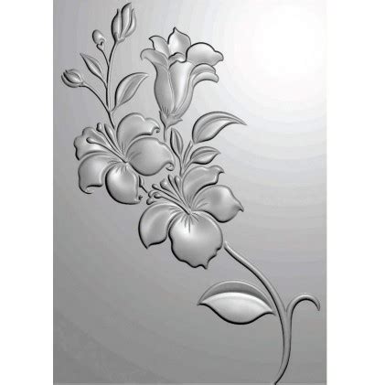 Nellie S Choice 3D Embossing Folder Branch With Flowers Bei Karten Kunst