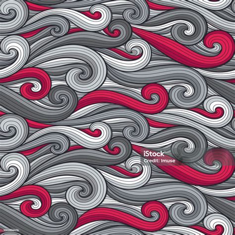 초록 물결 라인 완벽 한 패턴입니다 유기 꽃 벡터 일러스트입니다 밝은 배경 컬렉션을 완벽 하 게 기와 화려한 개체 그룹에 대한 스톡 벡터 아트 및 기타 이미지 Istock