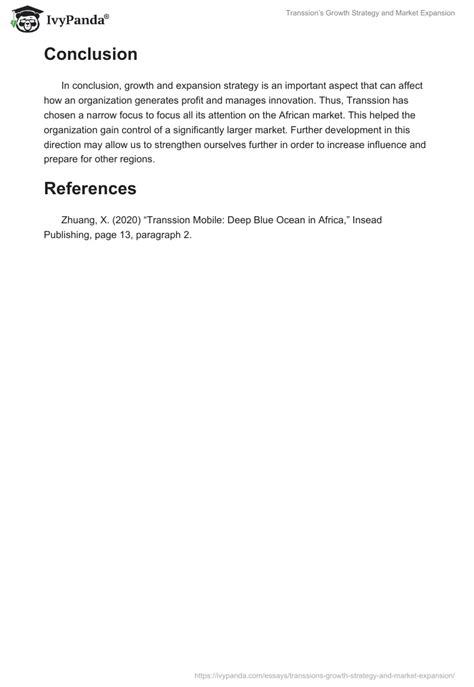 Transsion S Growth Strategy And Market Expansion 352 Words Essay Example