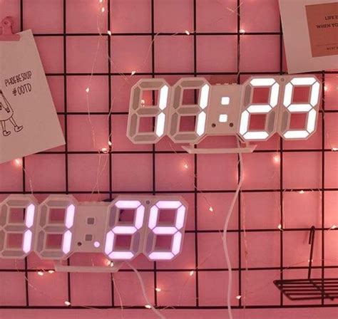 Buy 3D LED Wall And Desk Digital Clock Digital Clock Aesthetic Online