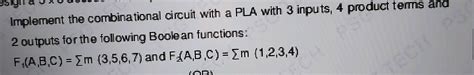Implement The Combinational Circuit With A StudyX