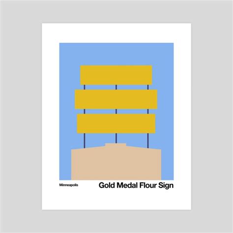 Gold Medal Flour Sign Minneapolis Minimalism An Art Print By Liz
