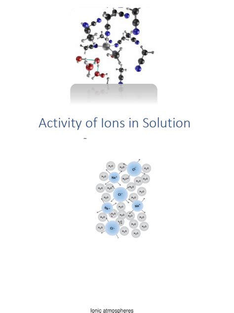 Activity Coefficient And Ionic Strength Pdf Ion Science And Mathematics