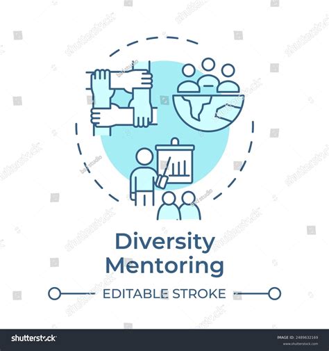 Diversity Mentoring Soft Blue Concept Icon Stock Vector Royalty Free 2489632169 Shutterstock
