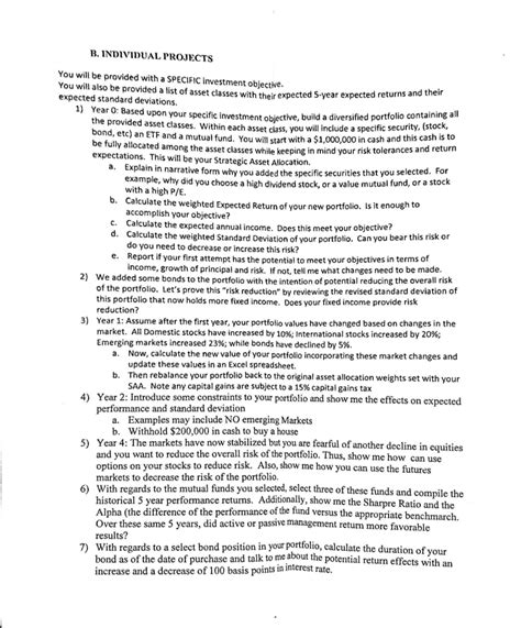 Portfolio Management Solved Finance Assignment Solution Sample Sample