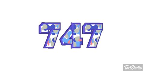 747 Number Animated  Logo Designs