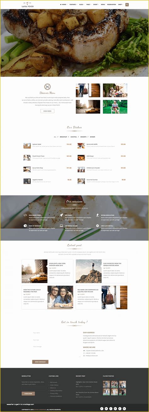 Free Drupal 8 Templates Of 8 Best Food Drupal Themes Templates