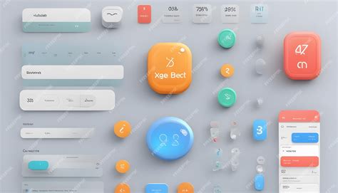 premium ai image modern web ui elements including buttons input