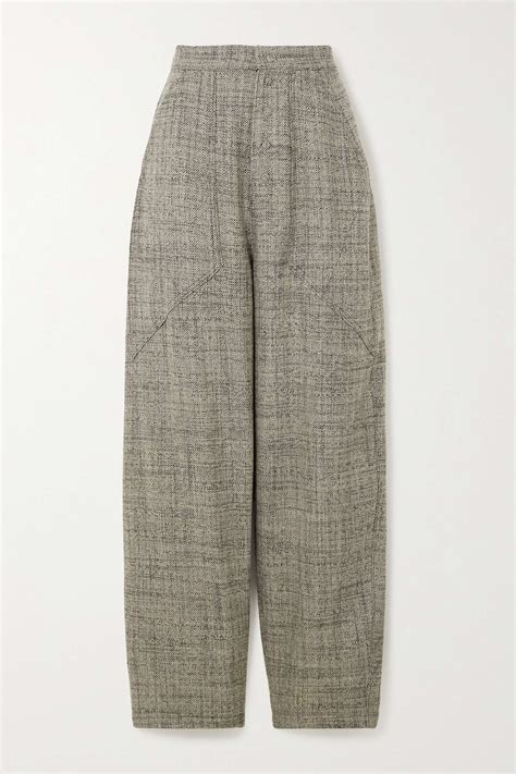 Stella Mccartney Net Sustain Wool Tweed Tapered Pants Neutral