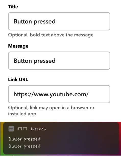 I Am Trying To Add A Rich Notification To My Ifttt Script I Have Added
