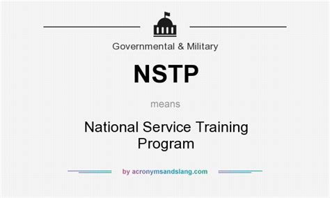 Nstp National Service Training Program In Governmental And Military By