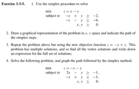 Solved Exercise 3 3 51 Use The Simplex Procedure To Solve