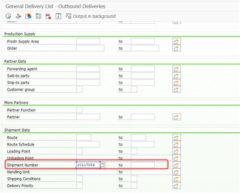 List Of Shipments Deliveries Sap Community