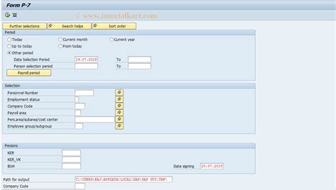 Hrpayuap8 Sap Tcode Form P 7