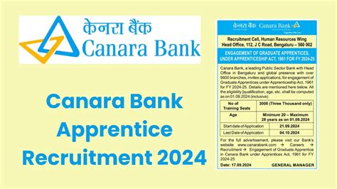 Latest Government Job Information Canara Bank Apprentice Recruitment