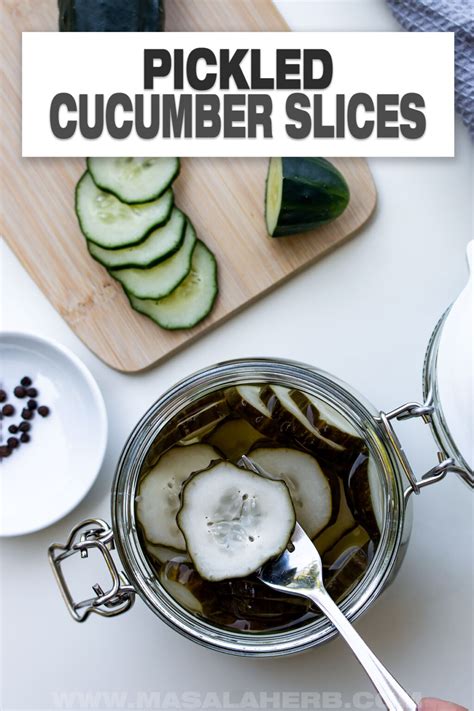 10 Minute Pickled Cucumber Slices Refrigerator