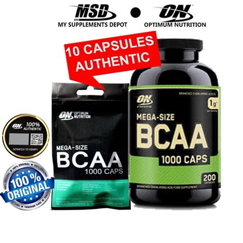 Optimum Nutrition Mega Size BCAA 1000 caps 10 Capsules/PACK | Lazada PH