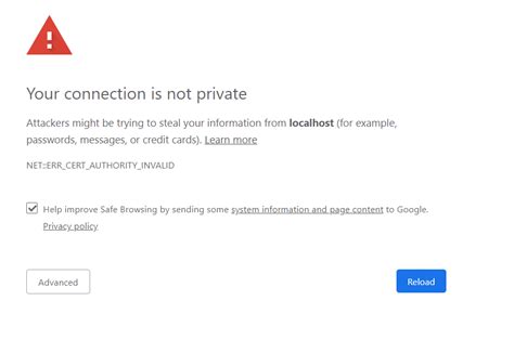 Angular Default App Ng Serve Privacy Error In Chrome Neterrcert