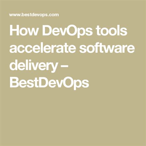 Devops Tools For Faster Software Delivery
