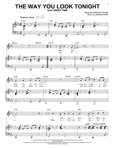 The Way You Look Tonight Sheet Music Direct