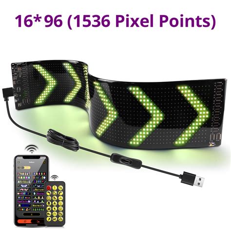LED Matrix Pixel Screen Panel USB 5V Addressable Scrolling Sign LED Display Bluetooth DIY RGB