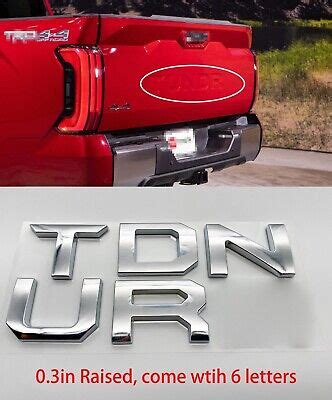 CHROME EMBLEM LETTERS Compatible TOYOTA 2022 2023 TUNDRA Tailgate
