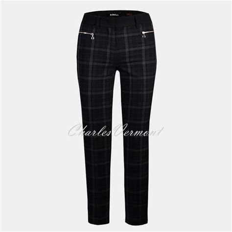 Robell Marie Trouser 51570 54757 90 Blacksilver Charles Vermont