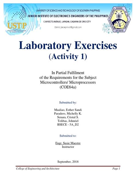 Laboratory Exercises Activity 1 Pdf Central Processing Unit