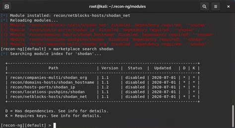 Shodan Ip Disabled Issue Lanmaster Recon Ng GitHub