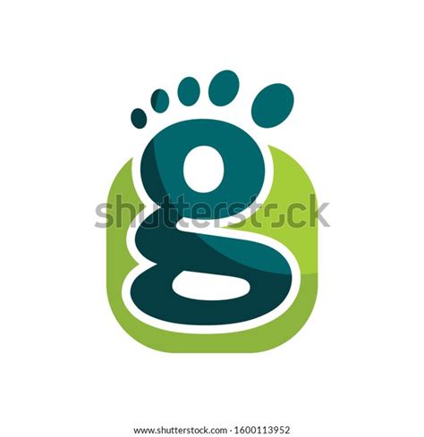 Letter G Feet Vector Logo Design Stock Vector Royalty Free 1600113952