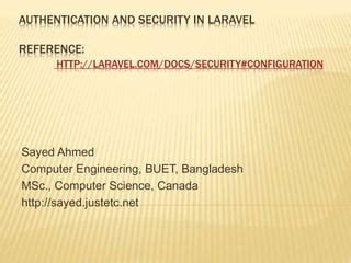 Security In Laravel PPT