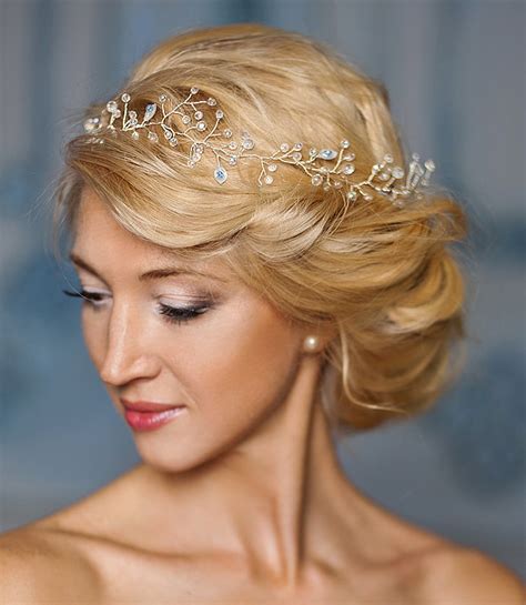 Bohemian Wedding Crown Bridal Halo Bridal Hair Vine Calla Lily Bianca Weddbook