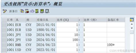 Sap 汇率维护ob08和对应配置，以及取值bapi＜转载＞sap Ob08 Csdn博客