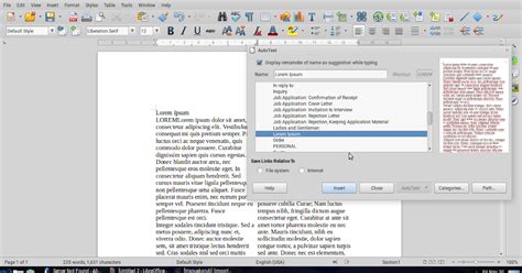 Insert Lorem Ipsum On Libreoffice Writer