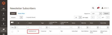 Newsletter Subscribe And Unsubscribe Issue For Customer · Issue 25128
