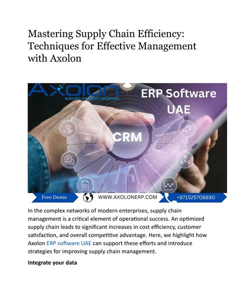 PPT - Mastering Supply Chain Efficiency Techniques for Effective Management with Axolon ...