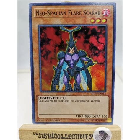 O Yugioh 1x Neo Spacian Flare Scarab Shva Super Rare 1st Edition