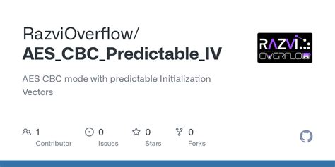 GitHub RazviOverflow AES CBC Predictable IV AES CBC Mode With