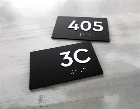 Custom ADA Compliant Number Signs ADA Hotel Room Number Plaques