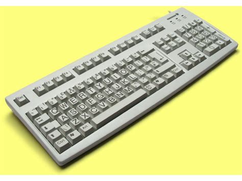 Large Print Beige Cherry Keyboard Ps 2 Kbc 6236bw The Keyboard