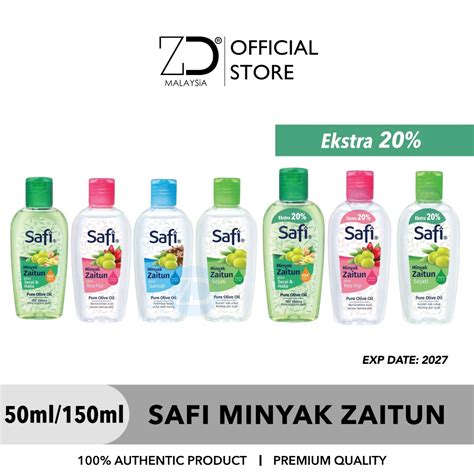 Safi Minyak Zaitun 50ml150ml180ml Seraiolive Oilros Hipgamat
