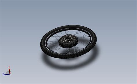 电动自行车后轮 SOLIDWORKS 2017 模型图纸下载 懒石网
