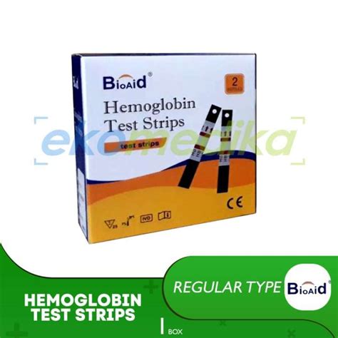 Jual Strip Test Hb Darah Bioaid Hemoglobin Hb Test Strip Bio Aid Hb Strip Di Seller Ella Store