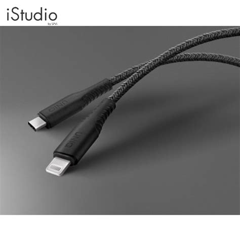 Uniq Helix Antimicrobial Usb C To Lightning Cable 12m Black สายชาร์จ