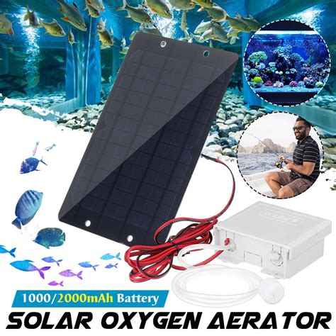 Solar Power Oxygenator Fish Tank Oxygenator Water Oxygen Pump Aquarium Pond Oxygen Aerator Air
