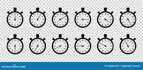 Timers Icon On Transparent Background Isolated Vector Elements Stopwatch Symbol Vector