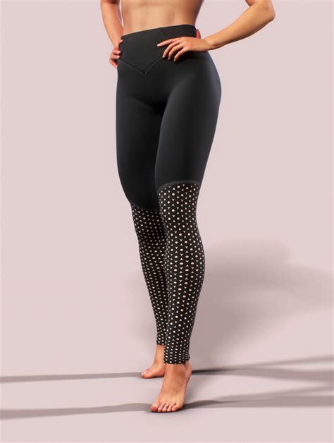 Black Cut Out Leggings Plain Lycra Perforated Yoga Pants Sheer Etsy